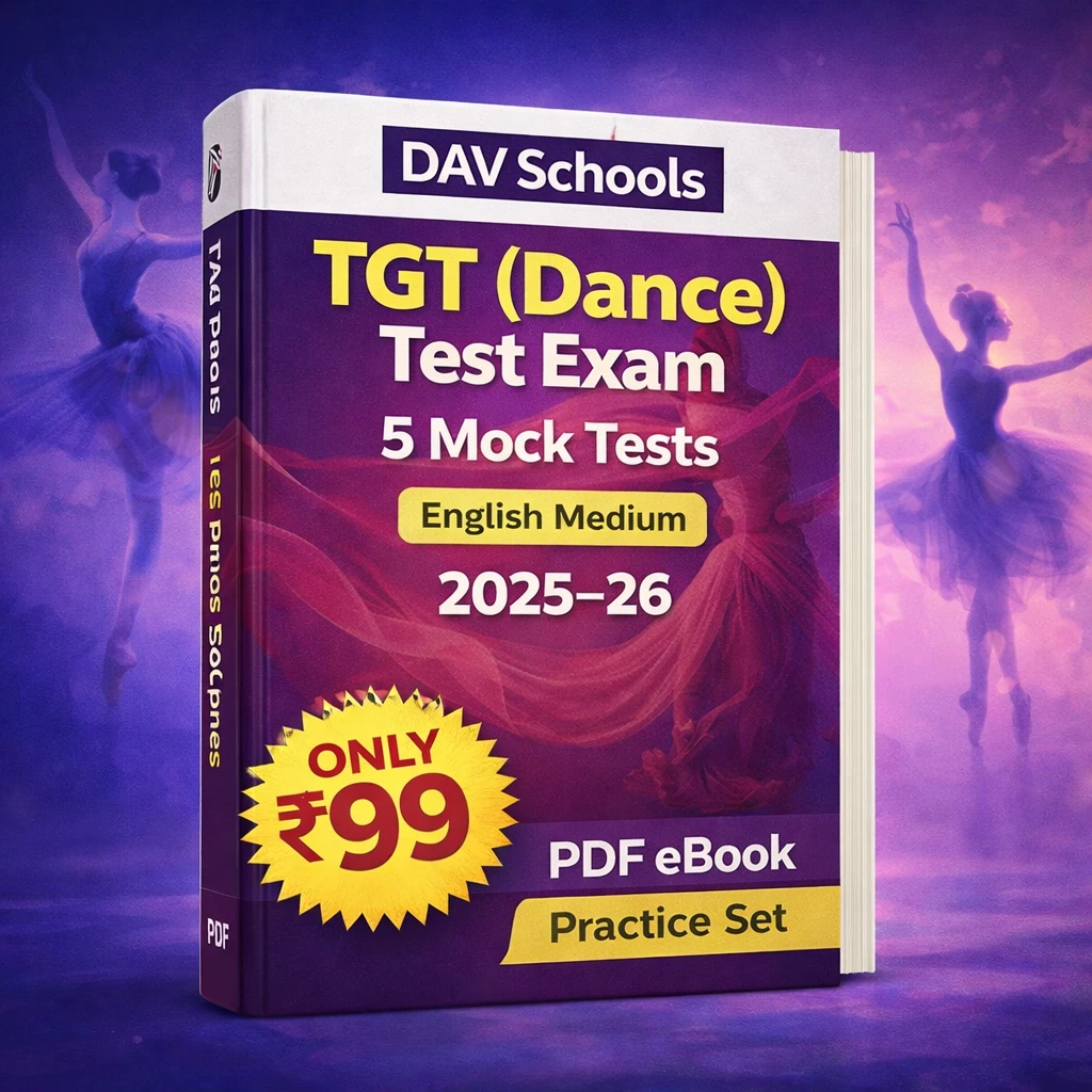 DAV Schools TGT (Dance) Test Exam PDF Book – English (5 Mock Tests) 2026
