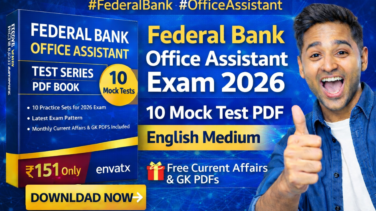 Federal Bank Office Assistant Test Series 2026 PDF Book (English) – 10 ...
